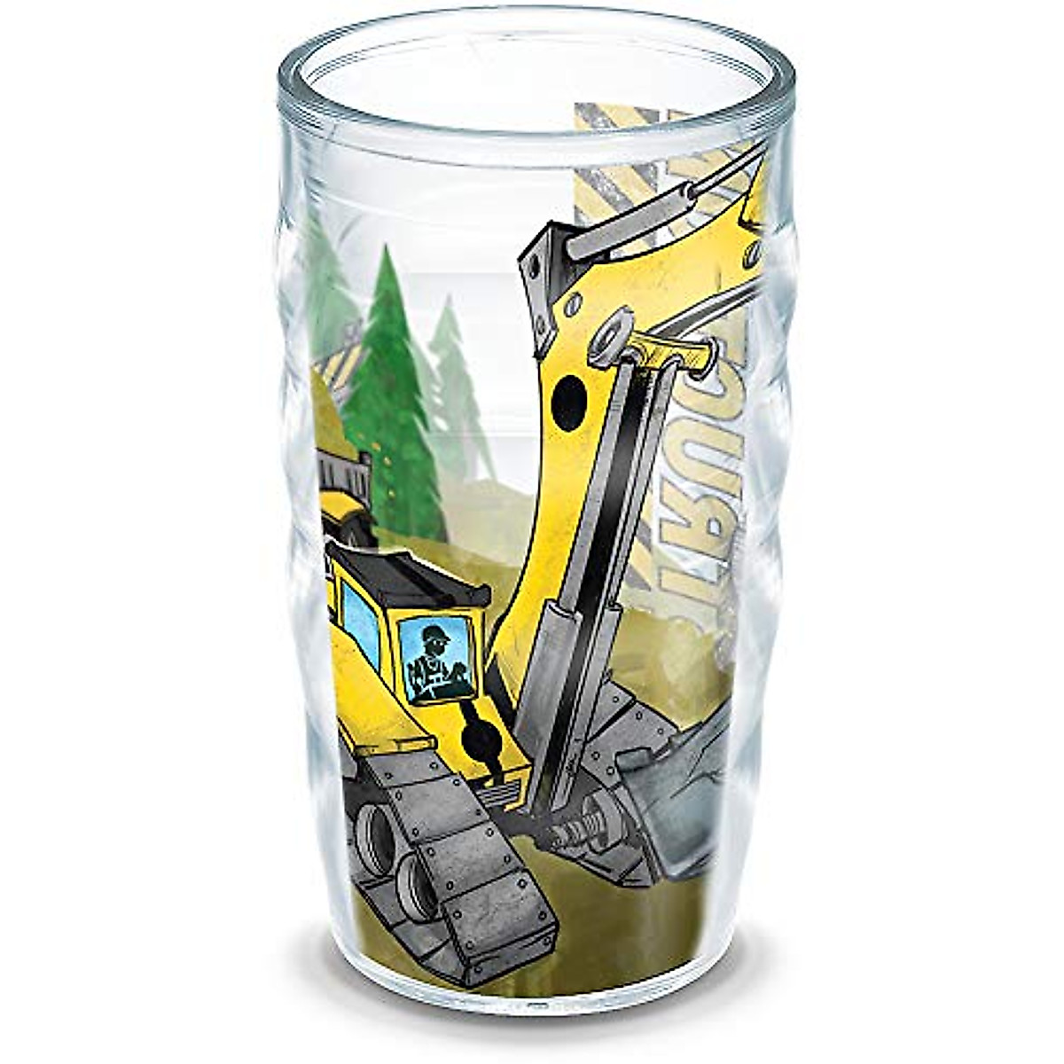 Tervis Construction Trucks Made in USA Double Walled Insulated Tumbler Cup Keeps Drinks Cold & Hot, 10oz Wavy, Unlidded