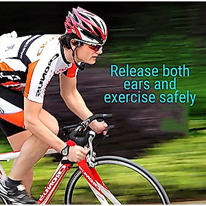 IKXO Bone Conduction Headphones Swimming Waterproof IP68 Wireless Bluetooth Sports Over Open Ear Lightweight Fitness Running Noise Cancelling Sweat Proof no Earplugs for MP3 Player (Black)