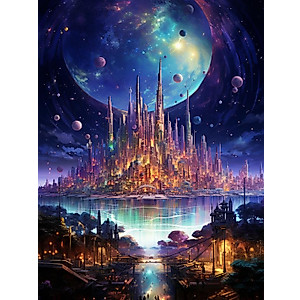 Bimkole 5D Diamond Painting Kits, Full Drill DIY Rhinestone Embroidery Set Paint with Diamonds Art by Number Kits Cross Stitch Home Wall Craft Decoration (12x16 inch)#b1631