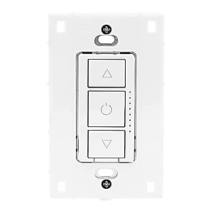 Luvoni WiFi Smart Dimmer Switch, 3-Way/Single Pole Electrical Light Switch, 3 Button, 300 Watt max, LED Compatible, Screwless Wall Plate Included, Compatible with Alexa and Google Assistant