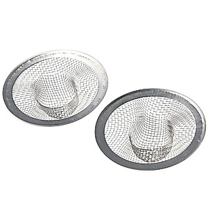 iuniq 2 pcs Heavy Duty Stainless Steel Slop Basket Filter Trap, 2.75" Top Mesh Sink Strainer, Perfect for Bathroom Bathtub Drain