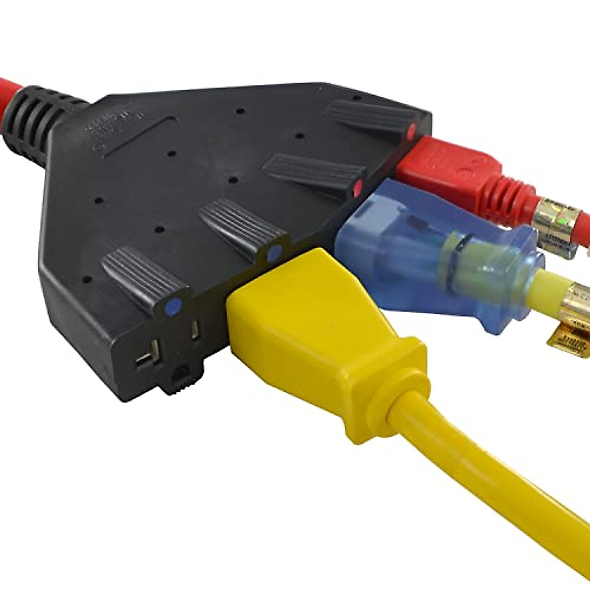 Conntek 1.5-Feet, 20-Amp L14-20P 125/250-Volt to (4) 15/20-Amp Female Connector, 4 Prong Generator Locking Extension Cord