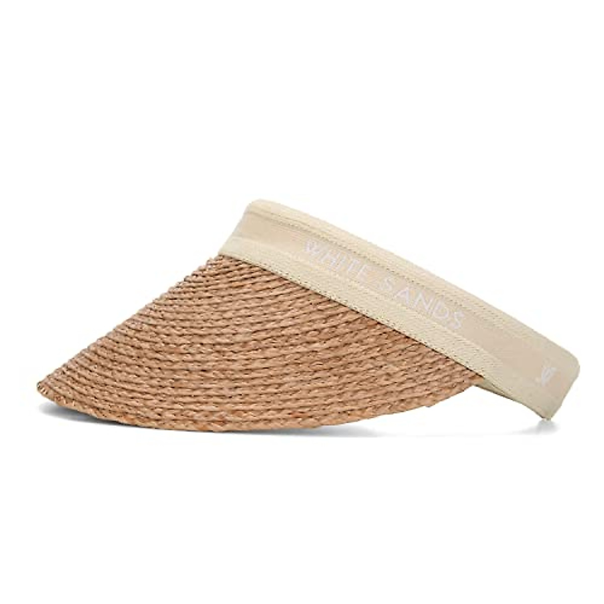 Raffia Sun Cap Visor Petra | Peanut