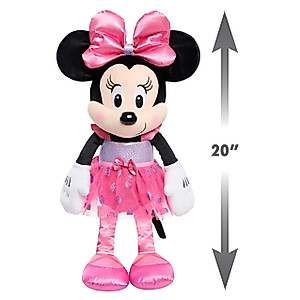 Disney Junior Minnie Mouse 19-Inch Large Minnie Mouse Ballerina Plushie, Officially Licensed Kids Toys for Ages 3 Up by Just Play