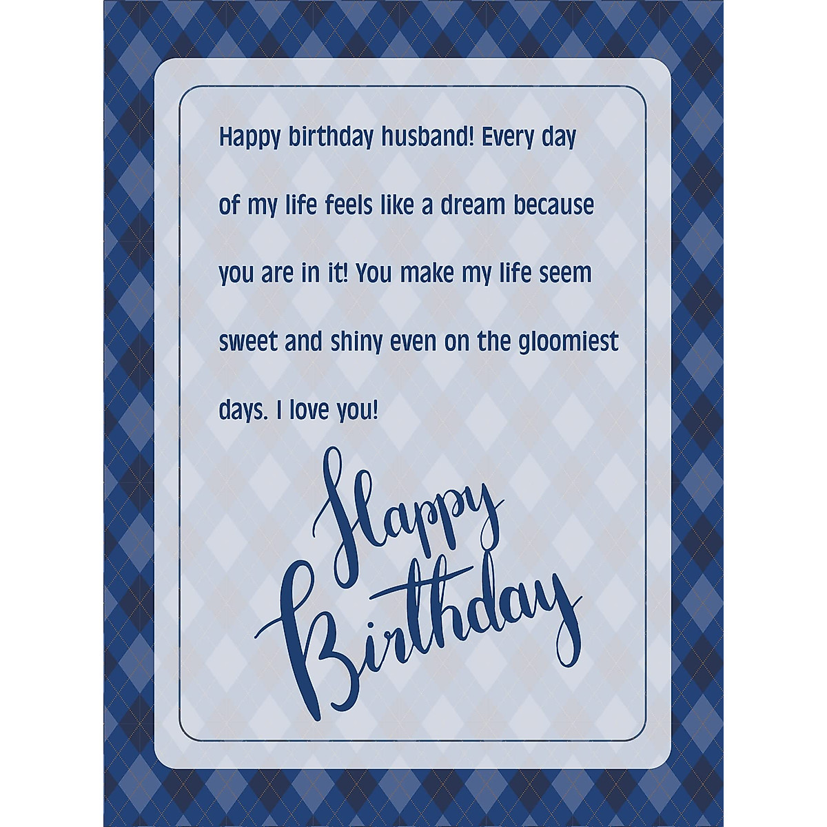 AGAPE LOVE CARDS Happy Birthday Card For Husband - | Made From Real Bamboo | 6" X 4.5" - 1 Pack (Envelope Included) | Laser Cut, Romantic Husband Birthday Card from Wife or Significant Other