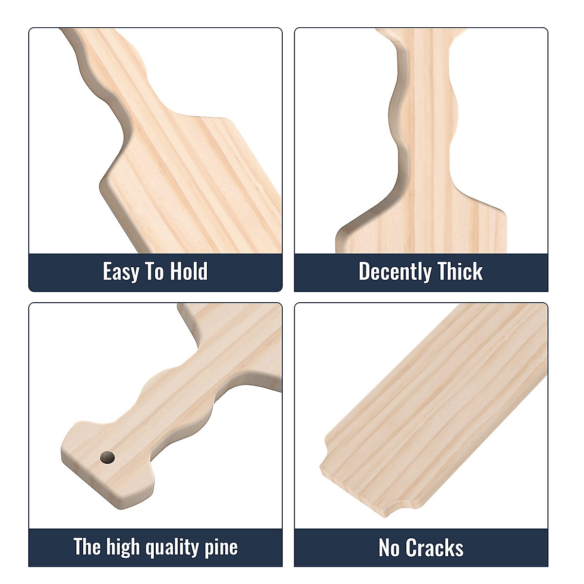 HHLUPUP Fraternity Paddle 18 Inch, Unfinished Solid Pine Paddle, Greek Sorority Paddle for Drawing, Engraving, Art Crafts, Greek Life, Home Decoration