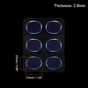 MECCANIXITY Drum Dampeners Gel Pads Silicone Drum Silencers Drum Dampeners Moon Gels Blue 31x25x2.8mm for Drums Cymbals Tone Control Pack of 6
