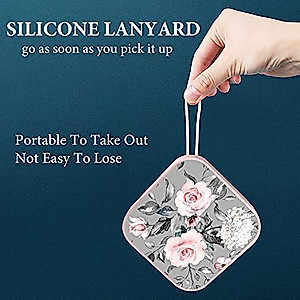 Hennaja Orthodontic Retainer Case,Perfect Denture case,Mouth Guard Case,aligner Case, Pill Case for Household|Office|Travel(1-Grey Rose)