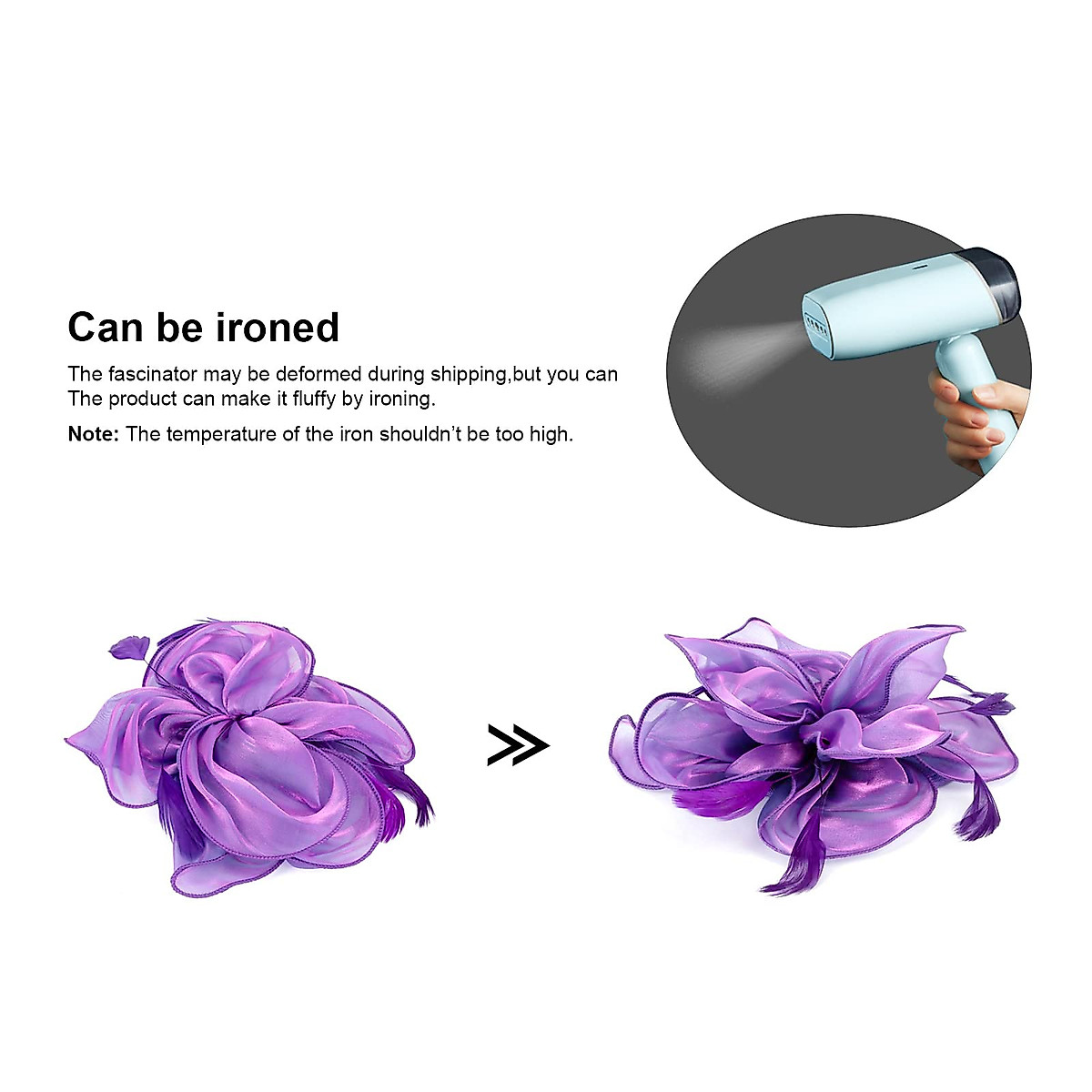 DRESHOW Fascinators Hat Tea Party Headwear Ribbons Feathers on a Headband and a Clip for Girls and Women