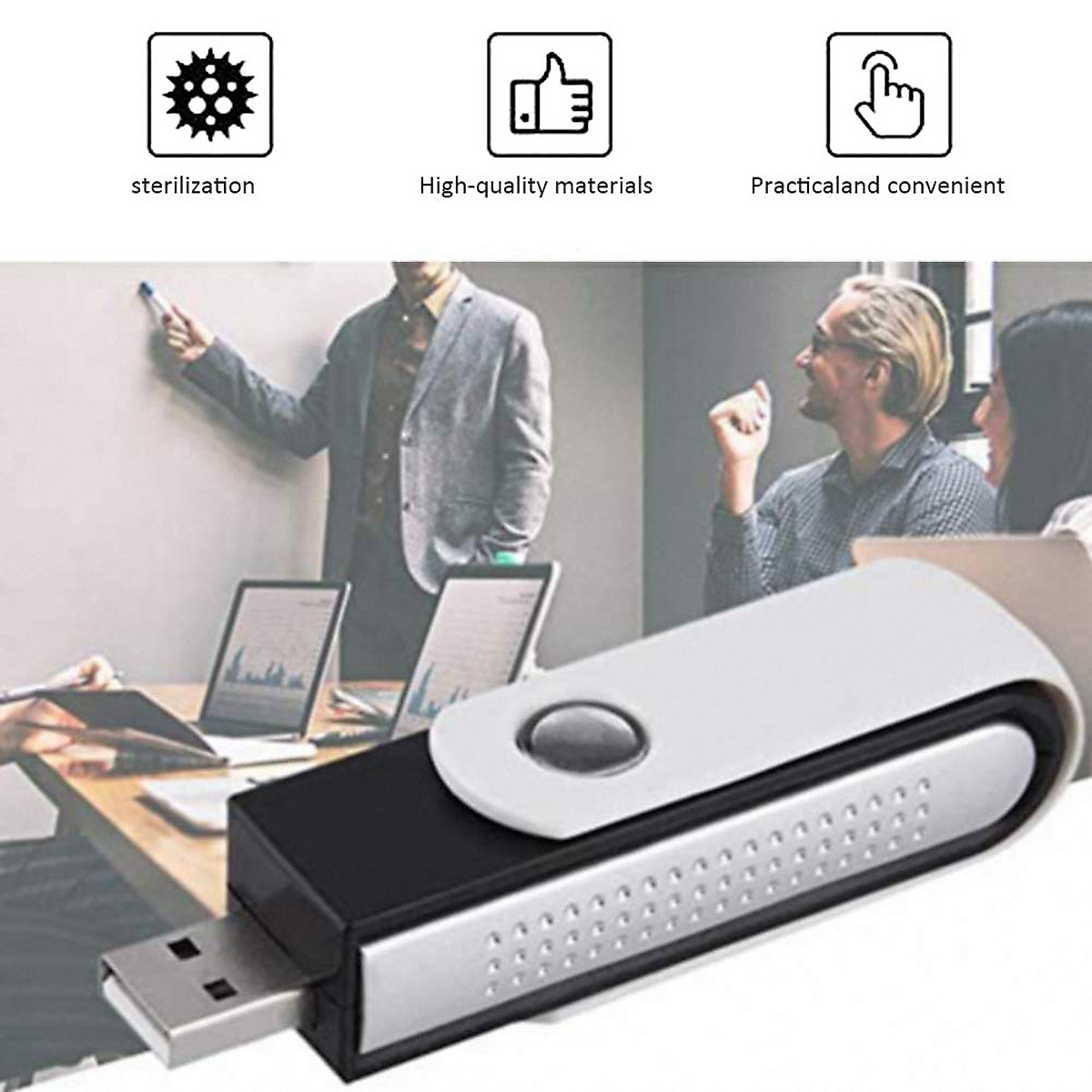 USB Ionic Air Purifier Portable Air Cleaner Mini Ionizer for Home Office Car