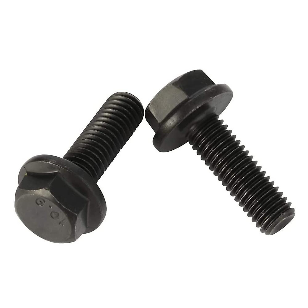 M8 x 20mm Flanged Hex Head Bolts Flange Hexagon Screws, Full Thread, Alloy Steel, Black Oxide Finish, Quantity 20