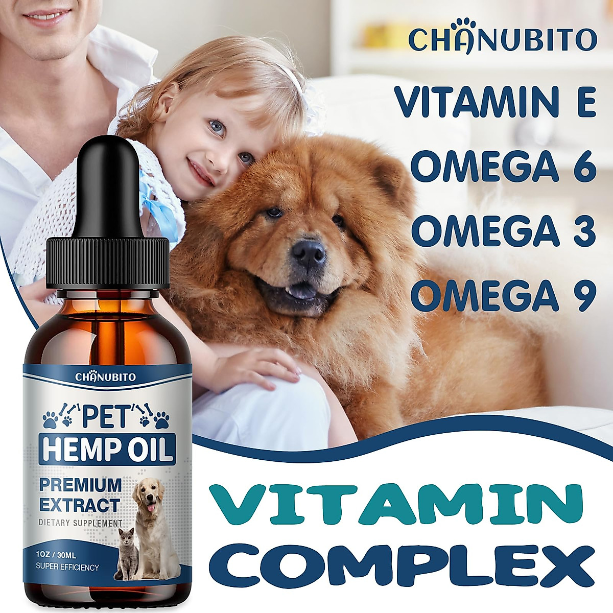 Hemp Oil for Dogs Cats -1 Pack - Relieves Anxiety and Promotes Appetite-Hiр & Jоint Suppоrt Skin Hеalth-Pet Hemp Oil Drops A04
