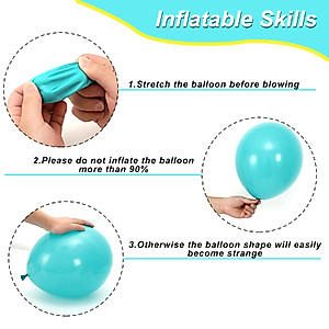 JarThenaAMCS 60Pcs Cartoon Sponge Party Balloon Bikini Flower Bubble Printed Latex Balloon Teal Blue Yellow Clear Balloon for Birthday Baby Shower Party Decor, 12 in