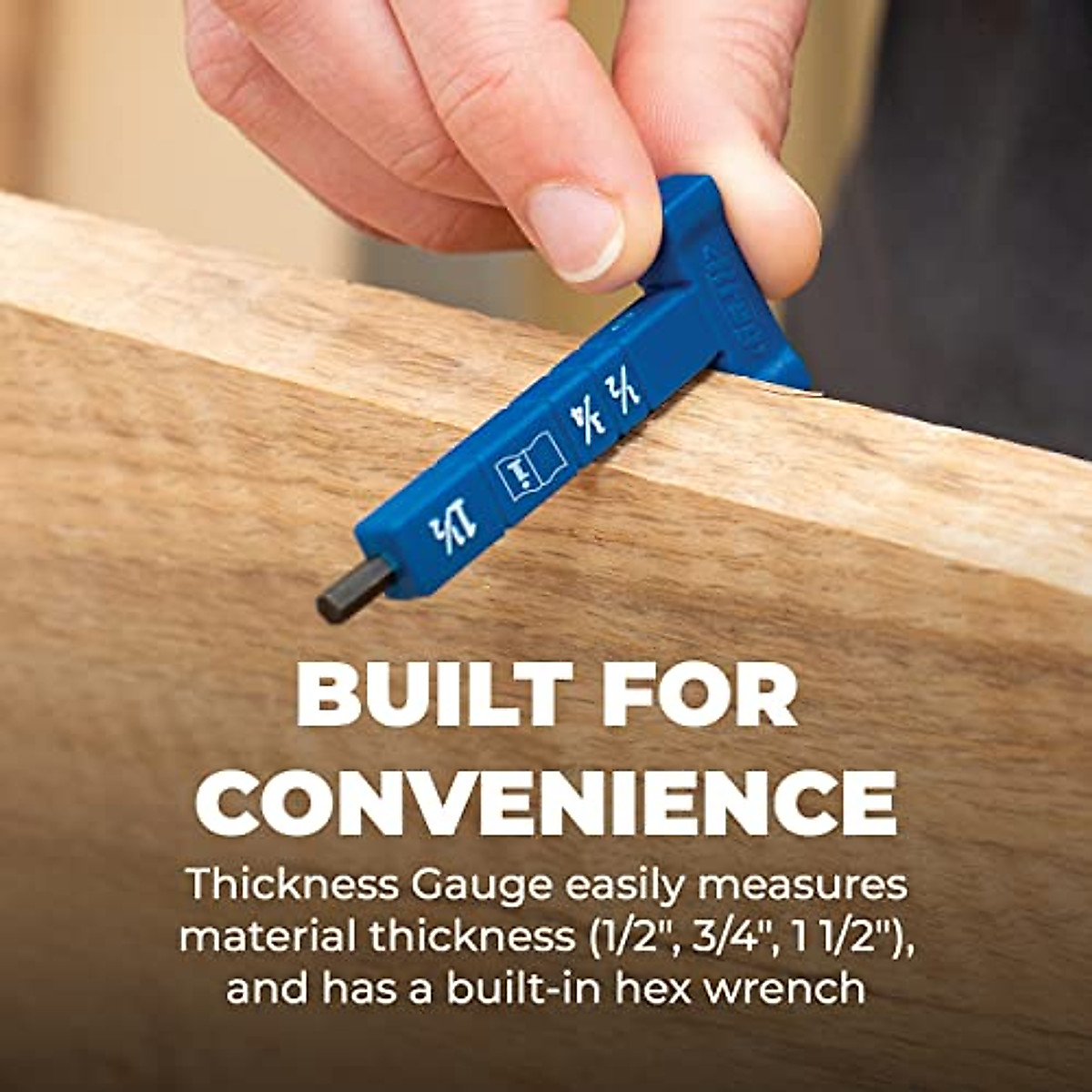 Kreg KPHA308 Easy-Set Pocket Hole Drill Bit with Stop Collar & Gauge/Hex Wrench