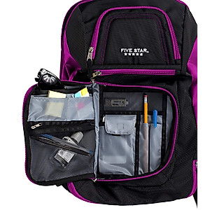 Five Star Backpack with Insulated Storage, Back Pack, Berry (73288)