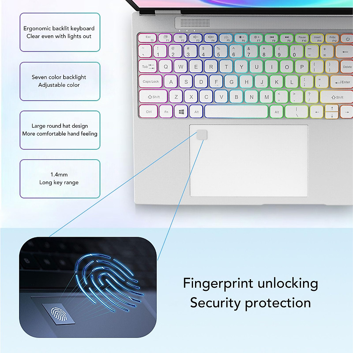 15.6in Double Screen Laptop, HL156D Celeron N5105 Quad Core Processor Up to 2.9GHz 180° Opening with 7in IPS Screen, Backlight Keyboard and Fingerprint Recognition for Win 11 (16GB+256GB US Plug)