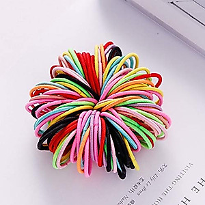200PCS Elastic Hair Ties, No Crease Hair Small Ponytail Holders for Kids Girls Baby Toddler, Multicolor