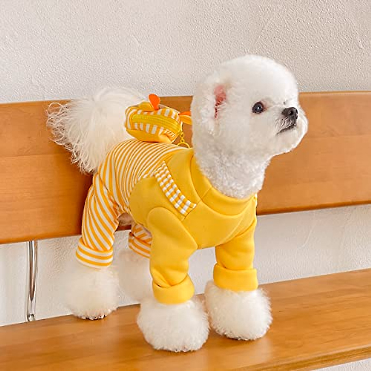 Pet Casual Clothes Dog Cute Outfit Cat Cold Weather Adorable Pajamas Hoodie Pullover Sweatsuit Jacket Cozy Costume Coat with Pocket (Large)