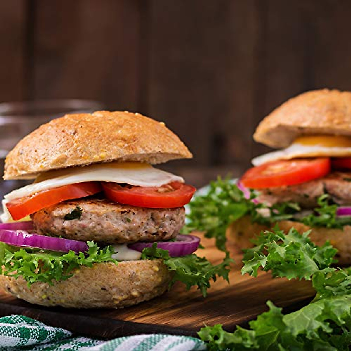 PROFESSIONAL Silicone Egg Ring- Pancake Breakfast Sandwiches - Benedict Eggs - Omelets and More Nonstick Mold Ring Round, Blue (4-pack)