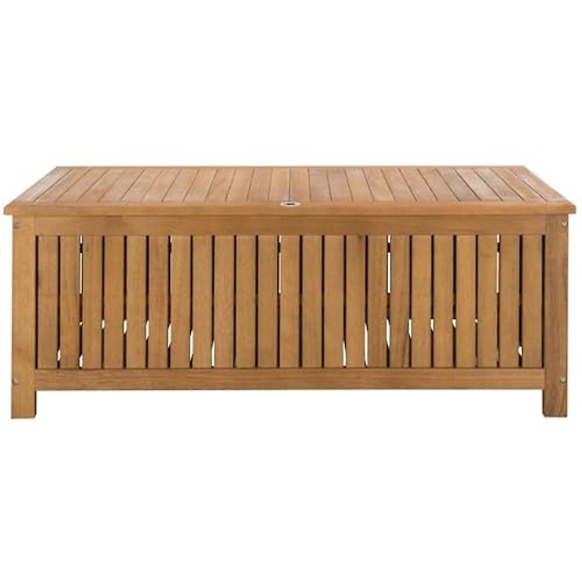 SAFAVIEH PAT7037A Outdoor Collection Abri Teak 47.63" Cushion Deck Box