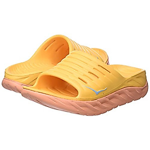 Hoka Ora Recovery Slide (Unisex) - Amber Yellow / Shell Coral - Size M9/W11