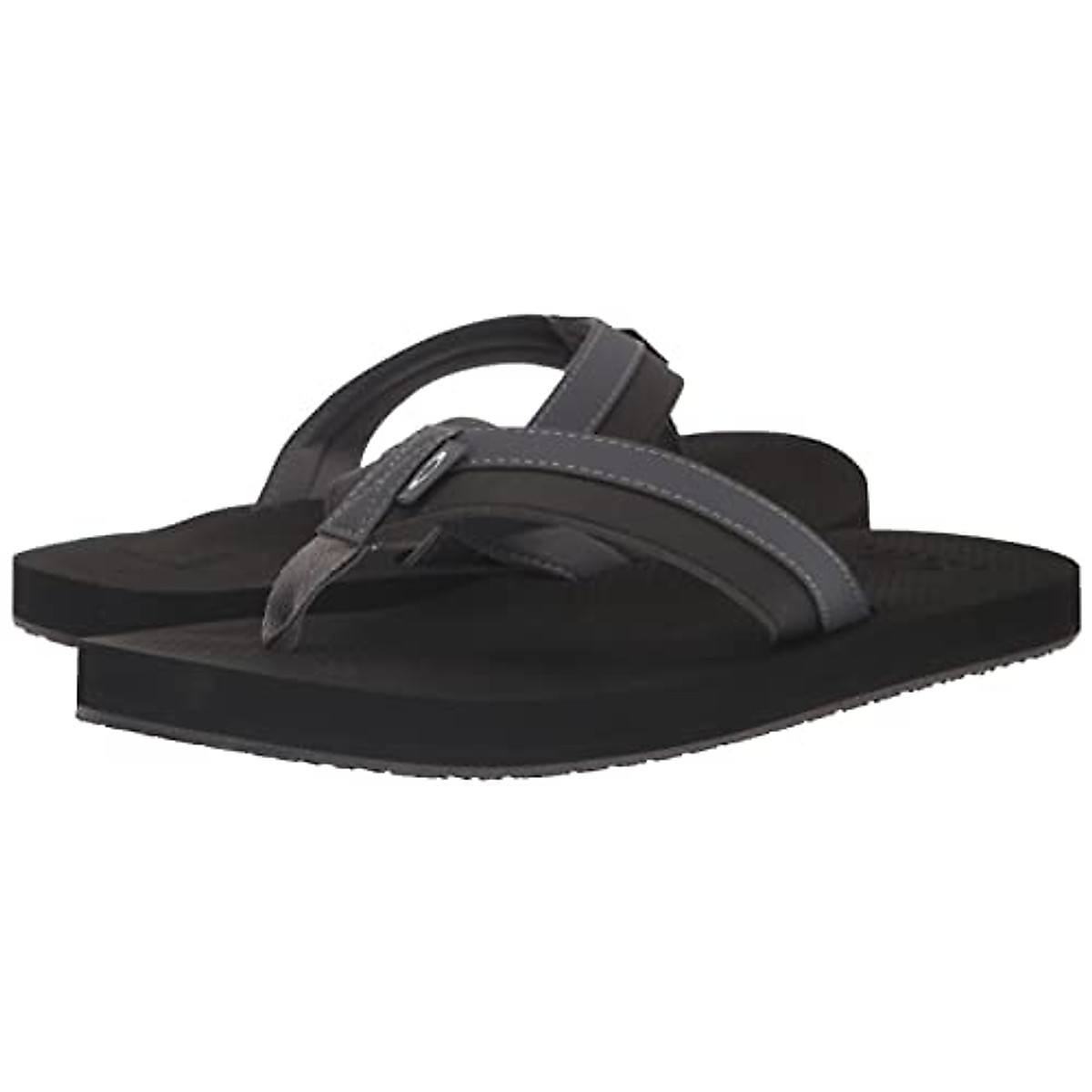 Oakley Men's Burke Flip Flop, Blackout, 12