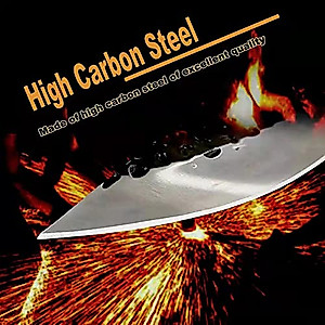 Viking Knife Caveman Ultimo Knife,Cleaver Super Sharp with Sheath Steel Butcher for Meat,Handmade Japanese Chef Knife, Forged Meat Cleaver knife,Camping, BBQ Chef knife