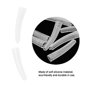 10Pcs Tweezers Cover, Grafting Eyelashes Tips Covers, Transparent Plastic Elbow Tweezers AntiDust NonSlip Eyelashes Grafting Tool