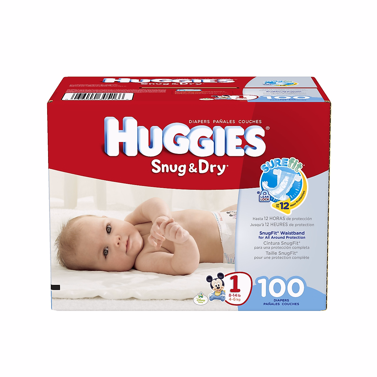 Huggies Snug & Dry Diapers, Size 1, 100 Count