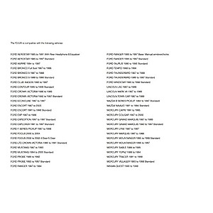 Metra 99-5025 Installation Kit w/EQ Slot for 1987-1993 Ford Mustang Vehicles (Black) & Scosche FD02B Compatible with Select 1986-97 Ford Power/Speaker Connector/Wire Harness