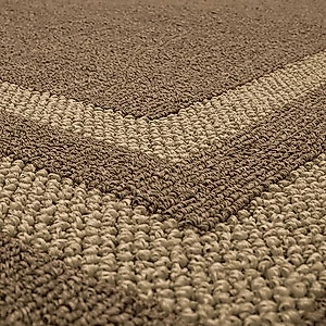 Mohawk Home Alden Sisal Geometric Border Tan 2' 6" x 3' 10" Area Rug Perfect for Living Room, Dining Room, Office