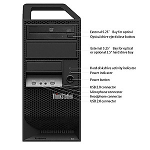 Lenovo ThinkStation Tower Desktop PC Computer Package, Intel Quad Core i5-3550 up to 3.7GHz, 16G DDR3, 256G SSD, DVD, Mouse, Keyboard, USB 3.0, DP, VGA, Windows 10 Pro 64 Bit-Multi-Language (Renewed)