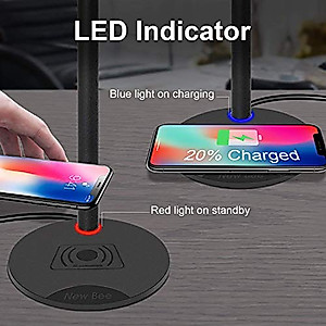 Headphone Stand Gaming Headset Stand with Wireless Charging Sturdy 2-in-1 Headset Holder & Wireless Charger for iPhone 8/8 Plus/X Samsung S8/S8 PlusS7/S7 Edge/S6/S6 Edge