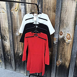 Closet Spice - 2 Pack - Strong Anti-Rust Chrome 6 Tier Blouse Tree, Non-Slip, Black Foam Padded, Space Saving, Flexible Swing Design for Easy-Slide, Multi-Tiered Clothes Hanger