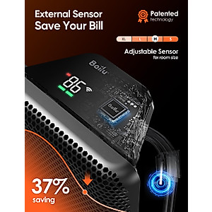 Ballu Convection Panel Space Heater,Whole Room Electric Space Heater Indoor with Program Thermostat,Wifi App,Portable Standing Wall Mount,Heater Indoor Use Large Room,Work with Alexa