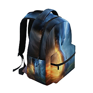 Glaphy Tornado Colorful Backpack School Book Bag Lightweight Laptop Backpack for Boys Girls Kids