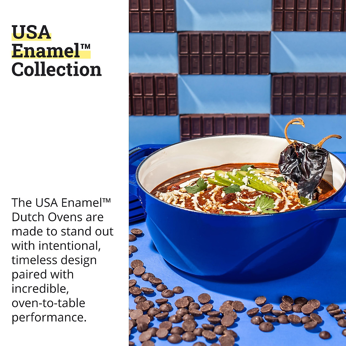 Lodge USA Enamel Dutch Oven, 6 qt., Blue