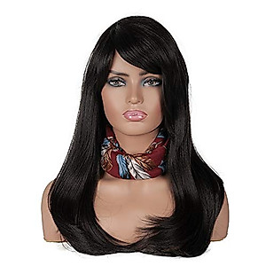 Realistic Female Mannequin Head with Shoulder Display Manikin Head Bust for Wigs,Makeup,Beauty Accessories Displaying