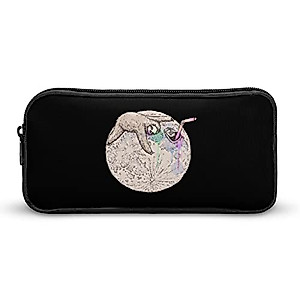 Sloth Coconut Drinking Pencil Case Pencil Pouch Coin Pouch Cosmetic Bag Office Stationery Organizer