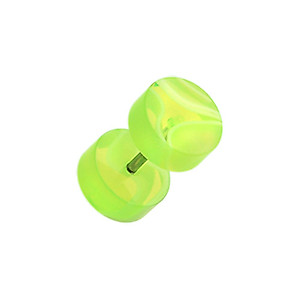 Glitter Shimmer UV Acrylic Fake WildKlass Plug (Green)