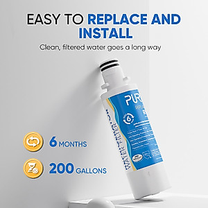 PUREPLUS ADQ747935 Replacement for LG LT1000P LT1000 Kenmore Elite 9980 LT1000PC, MDJ64844601 ADQ74793501, LMXS28626S, LFXS26973S, LT120F Refrigerator Water and Air Filter,3Pack, Model: RWF4700AC