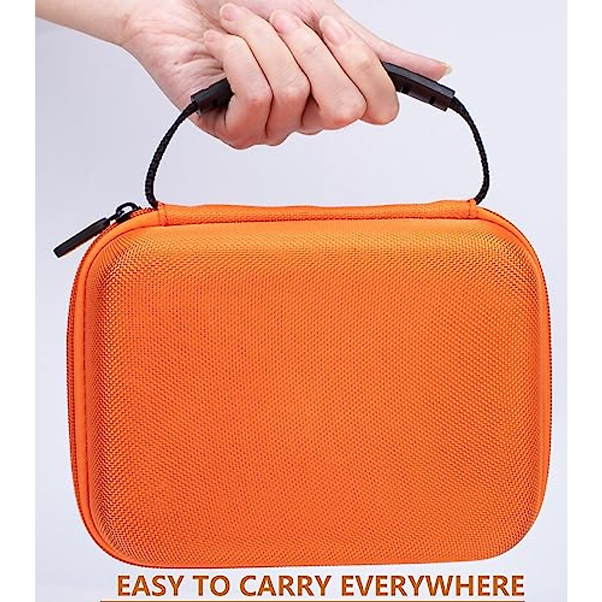 Phomemo Case 2023 Upgrade Version M110 M200 M221 Label Printer,M220 Thermal Label Maker, P3200 D1600 M04S Sticker Photo Printer Storage Holder Tape Paper Roll&USB Cable(Box Only)-Orange