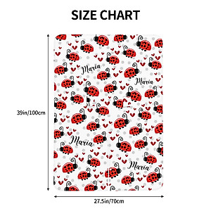Personalized Lovely Ladybug Baby Car Seats Canopy for Baby with Name, Customize Light Weight Minky Covers for Baby Boys Girls, Nursing Breastfeeding Stroller Cover Canopies for Newborn