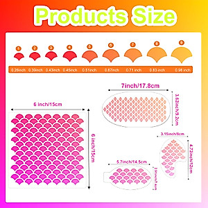 Mermaid Makeup Mermaid Scale Stencil Airbrush Stencils Large Plastic Dragon Reusable Fish Scales Animal Print Templates Kit for Women Girls Body Art Face Painting Wall Accessories (6x6 inch Mermaid)