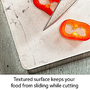 CounterArt 'White Marble Design' Glass Cutting Board, 15 x 12"