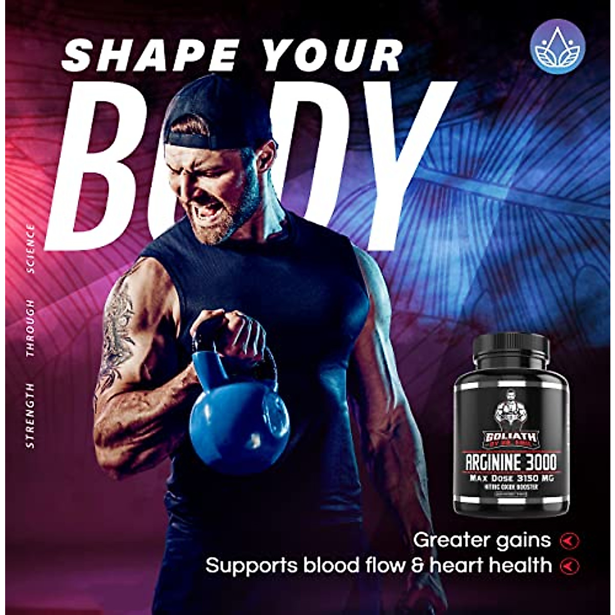 Dr. Emil - L Arginine (3150mg) Highest Capsule Dose - Nitric Oxide Supplement for Vascularity, Endurance and Heart Health (AAKG and HCL) - 90 Tablets