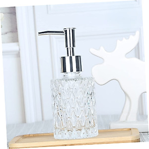 STAHAD 6 Pcs Glass Cosmetics Bottles Refillable Wash Hand Liquid Bottle Glass Lotion Bottle Glass Pump Bottle Empty Pump Dispenser Glass Dispenser Foam Soap Dispenser Travel Shampoo Clean