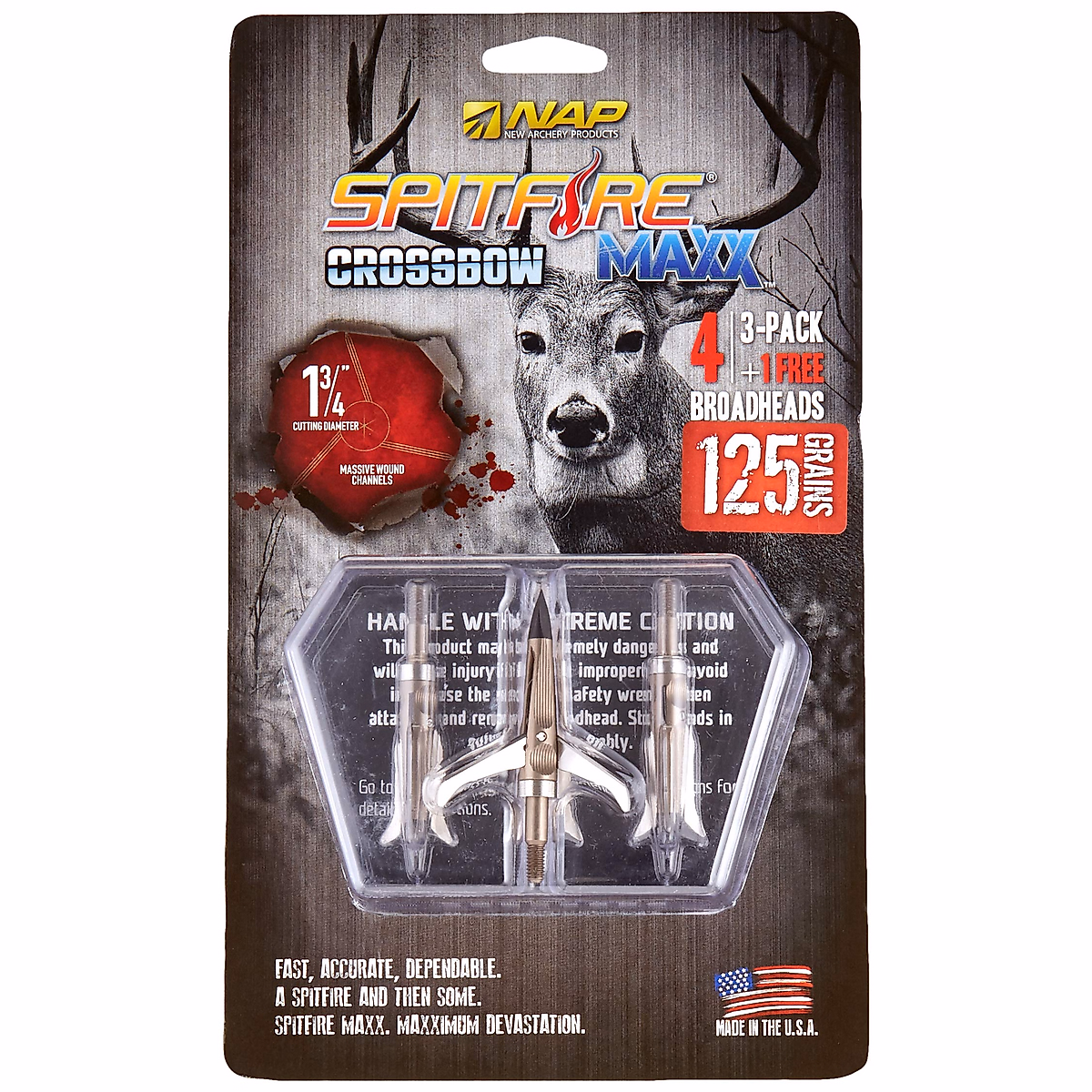 New Archery Products NAP Spitfire Maxx 125 X-Bow Tt 4-Pack