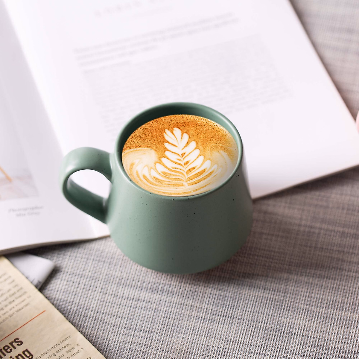 Cutiset 13 Ounce Multicolor Ceramic Coffee Mugs, Unique Glazed Microwave Safe and Oven Safe Coffee Mug,for Tea,Coffee and Hot Chocolate,Set of 4