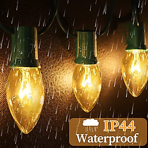 CXLHO 25 Pack C9 Bulbs Clear Replacement Bulbs Incandescent, C9 Christmas Light Bulbs for Christmas String Light, E17 Intermediate Base, 7 Watt, Clear